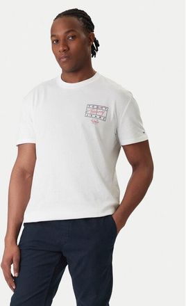 Tommy Jeans T-Shirt DM0DM22319 &Eacute;cru Regular Fit