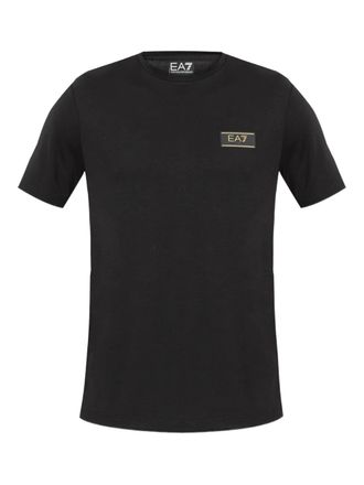 Emporio Armani T-Shirt mit Logo-Patch - Schwarz