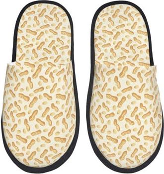 Generic Pantoufles DHiver Arachide Portative Pantoufles En Coton Lavables Chaussons Pour Automne Spa Femmes L