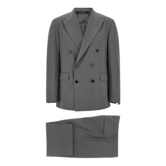 Tagliatore New York Zweireiher-Anzug - - Suits - Herren - Grau - XL