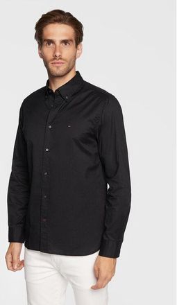 Tommy Hilfiger Hemd Core Flex MW0MW25035 Schwarz Regular Fit