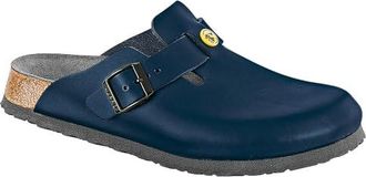 Birkenstock Homme 61380-45 Boston Chaussures antistatiques en Cuir Naturel Bleu Pointure 45-Semelle Normale, 43 EU