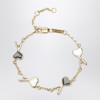 Ami Gold/schwarz/wei&szlig;es Ami de Coeur Armband