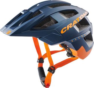 Cratoni Mountainbikehelm Allset Fahrradhelm Inlinerhelm (blau-orange, M/L (58-61 cm))