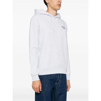 A.P.C. Embroidered Logo Hoodie - Gray