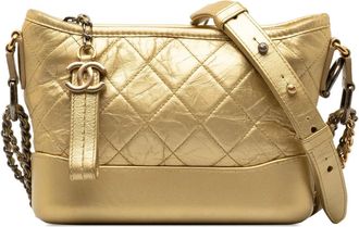 Chanel Hobo Bags - Small Metallic Lambskin Gabrielle Crossbody - Gr. unisize - in Gold - für Damen