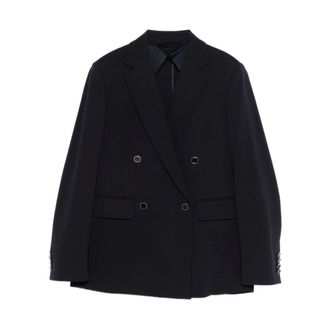 Max Mara Riviera Double-Breasted Jacket - - Jackets - Damen - Blau - L