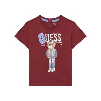 Guess T-Shirt N5YI22 K8HM4 Dunkelrot Regular Fit