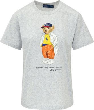 Ralph Lauren Femme, Tops, Gris, Taille: 40 FR Polo Bear T-shirt