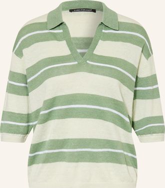 Luisa Cerano Luisa Cerano Strick-Poloshirt Aus Leinen gruen