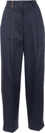 PESERICO Femme, Pantalons, Bleu, Taille: 36 FR Pantalon en coton