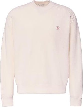 Calvin Klein Pull droit col rond en coton