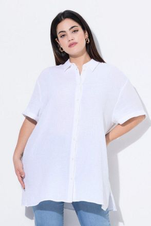 Angel Of Style Longbluse Bluse oversized Musselin Auge auf dem R&uuml;cken