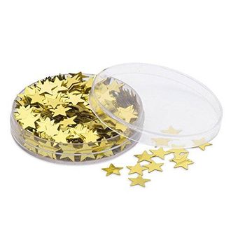 eBuy GB Tischkonfetti Stern, Plastik, Gold, 2er-Packung