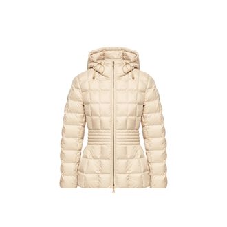 Moncler Moncler Engoulevent Square Quilted Hooded Short Down Jacket, Women, Beige, Size: 00