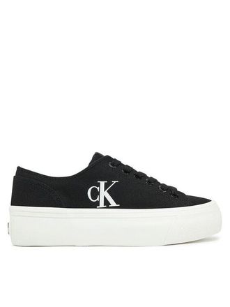 Calvin Klein Jeans Sneakers aus Stoff Vulc Flatform Low Cv Mg YW0YW01763 Schwarz