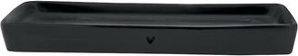 Bastion Collections Tablett rechteckig Heart Keramik Mattschwarz 13,4x8cm Keramikuntersetzer K&uuml;chenaccessoires BC Tray Rectangular small Matt Black