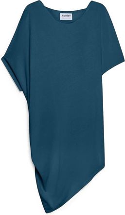 Fiorella Rubino Femme, Blouses et Chemises, Bleu, Taille: 40/42 FR Pull asym&eacute;trique en maille viscose m&eacute;lang&eacute;e