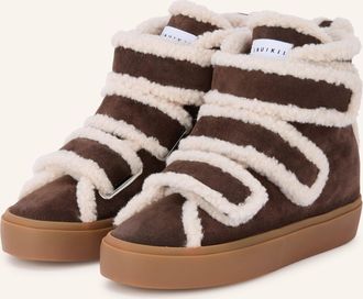 INUIKII Inuikii Hightop-Sneaker Shearling Velcro Wedge braun