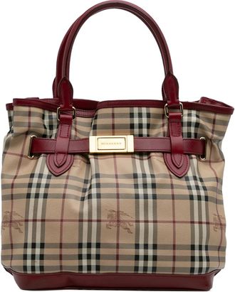 Burberry Hobo Bags - Haymarket Check Coated Canvas Golderton Satchel - Gr. unisize - in Braun - f&uuml;r Damen