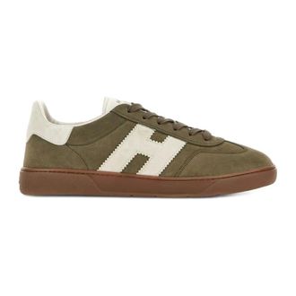Hogan Homme, Chaussures, Vert, Taille: 41 EU Baskets en daim avec logo H signature