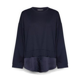 Elena Miro Sweatshirt mit Lagen-Effekt - - Sweatshirts & Hoodies - Damen - Blau - 2XL