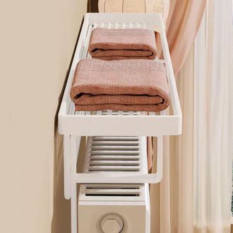 Generic Heizk&ouml;rper-Abdeckregal, Hitzebest&auml;ndiges Eisen-Lagerregal, Heizk&ouml;rper-Oberseitenschutz, Lagerregal, Design Ohne Bohren, for Schlafzimmer, Wohnzimmer, 