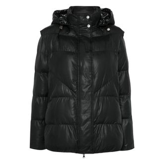 Patrizia Pepe Gl&auml;nzende Nylon Steppjacke - - Jackets - Damen - Schwarzk - M