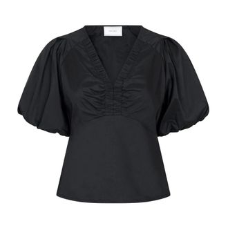 Neo Noir Irina Poplin Bluse - - Blouses & Shirts - Damen - Schwarzk - M