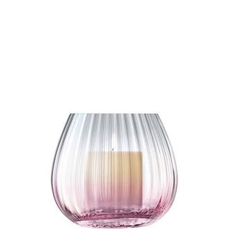 LSA Dusk Sturmlicht/Vase H13cm Rosa/Grau