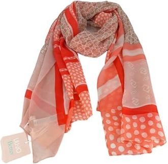 Liu Jo Liu. Jo Écharpe à imprimé géométrique 90x180 ECS 2A4040 T0300 lobster, multicolore, Taille unique