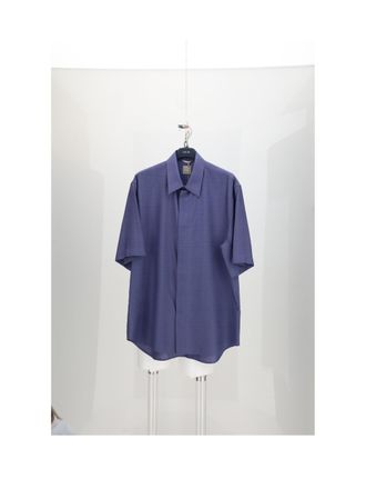 Dior Mens Shirt Cannage Dark Blue Lyocell; Other Fibres
