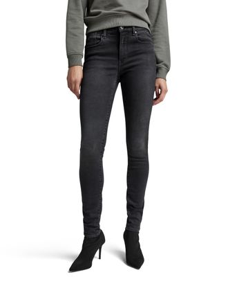G-Star Damen Lhana Skinny Jeans, Grau (Worn in Black Onyx D19079-C910-C942), 27W / 32L