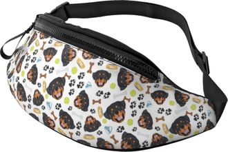Generic Handytasche Tasche Stylisch Bauchtasche Coole Hunde Atmungsaktiv Waist Fanny Pack F&uuml;r Camping Running Fahrrad 14X35Cm
