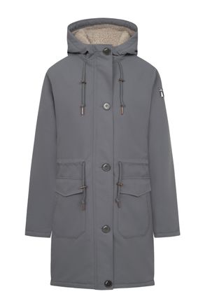 Derbe Winterjacke Friese Festholm Damen Grau Warm Gefüttert 42 | Wintermantel | Parker | Hamburg
