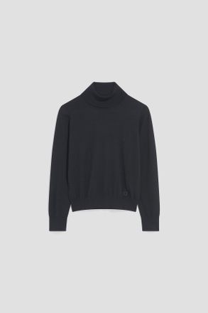 Gerard Darel Col roul&eacute; en laine m&eacute;rinos fine - RAMA - Noir