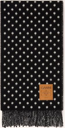 Ganni Schal schwarz