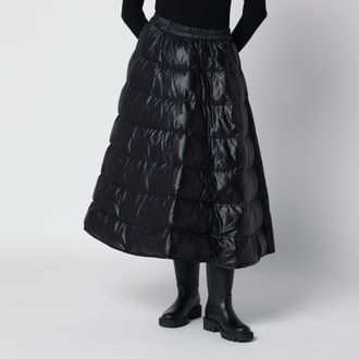 Moncler Schwarzer gesteppter wattierter Midirock