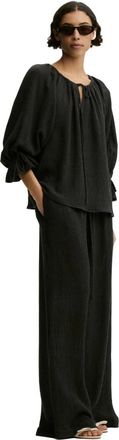 By Malene Birger Femme, Blouses et Chemises, Noir, Taille: 42 FR Rose Weave Top
