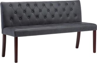 vidaXL Vidaxl - Banc 148,5 cm Gris Similicuir daim
