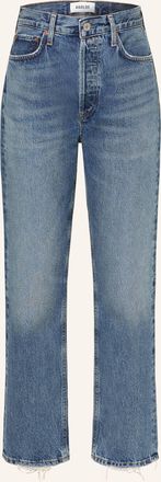 A Gold E Agolde Straight Jeans 90s Pinch Waist blau