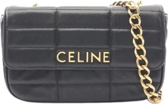 Celine Sac bandouli&egrave;re en cuir monochrome Pre-owned - Femme - Pre-owned - Noir - Taille: ONE Size