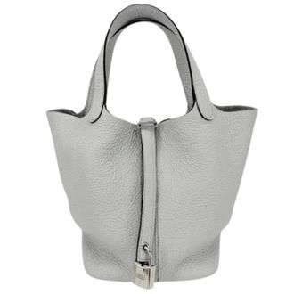 Herm&egrave;s Sac seau vintage Pre-owned - Femme - Pre-owned - Gris - Taille: ONE Size