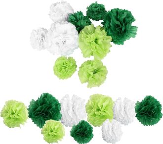 Amosfun 24 St&uuml;ck Geburtstagsparty-Zubeh&ouml;r Hochzeitsdekorationen Papierpom Pom Hintergrunddekoration f&uuml;r Geburtstagsfeier