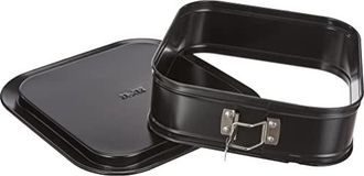 Ibili 826524 Springform-Set quadratisch mit extra Boden, Stahlblech, schwarz, 24 x 24 x 8.3 cm, 2-Einheiten