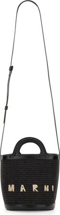 Marni Womens Tropicalia Micro Bag Black Body: Cotton Shoulder