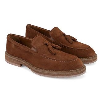 Desa Mocassins en Daim pour Homme Talon de 3 cm, Respirants | Brun - 42