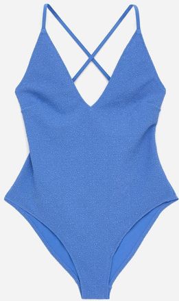 Arket Strukturierter Badeanzug -Blau