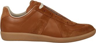 Maison Margiela Homme, Chaussures, Brun, Taille: 40 EU Baskets Replica en Cuir Stylish