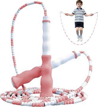 Generic Verbessertes Springseil mit weichen Perlen, verstellbare L&auml;nge, verhedderungsfrei, segmentiertes Springseil, f&uuml;r Damen, Herren und Kinder, h&auml;lt fit, W